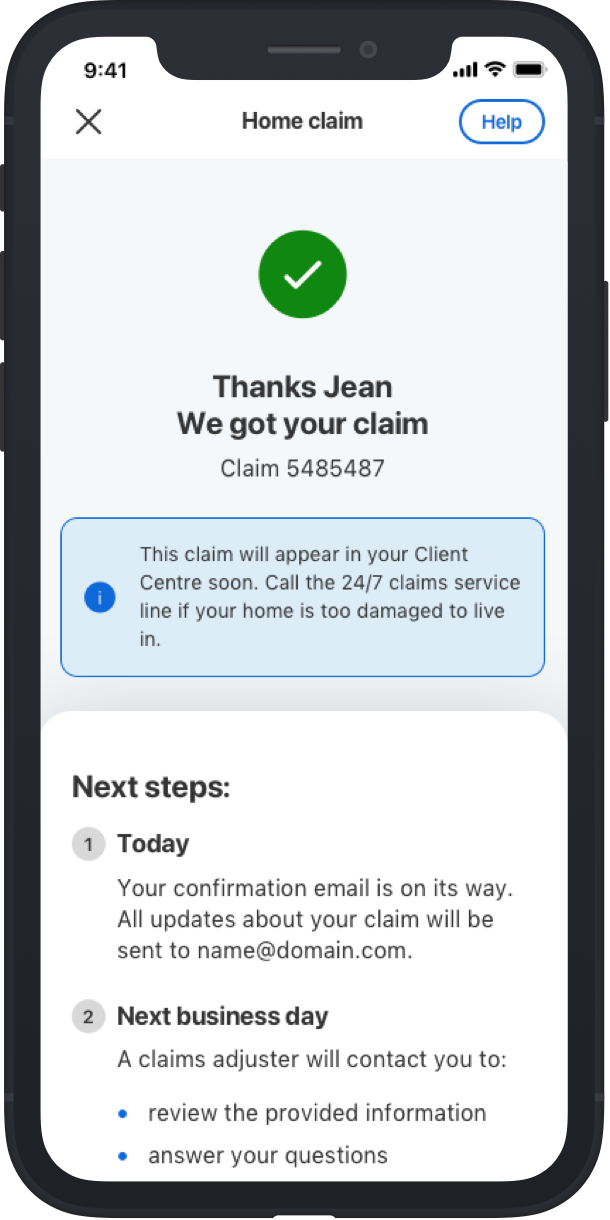 Submit an insurance claim online | belairdirect