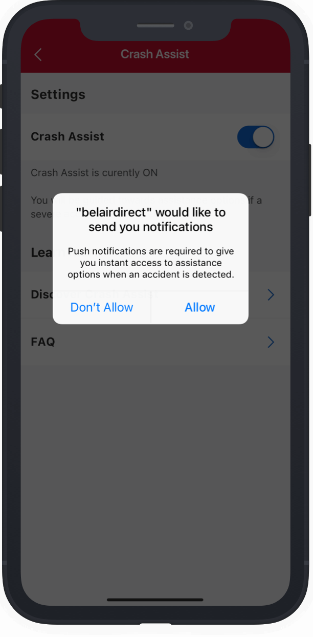 Activate Crash Assist, the Car Collision App Feature | belairdirect