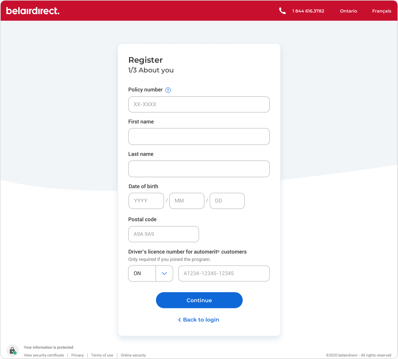 Sign up and log in to the Client Centre | belairdirect